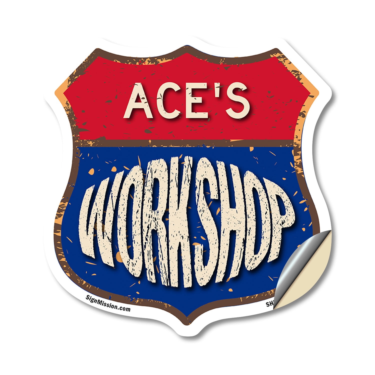 Ace's Workshop 12 inch X 12 inch Shield Shaped Heavy Duty 3.2 mil Vinyl ...
