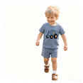 AceBaby 2Pcs Waffle Outfits for Boys at 6M-5Y Tractor Embroidery Tops ...