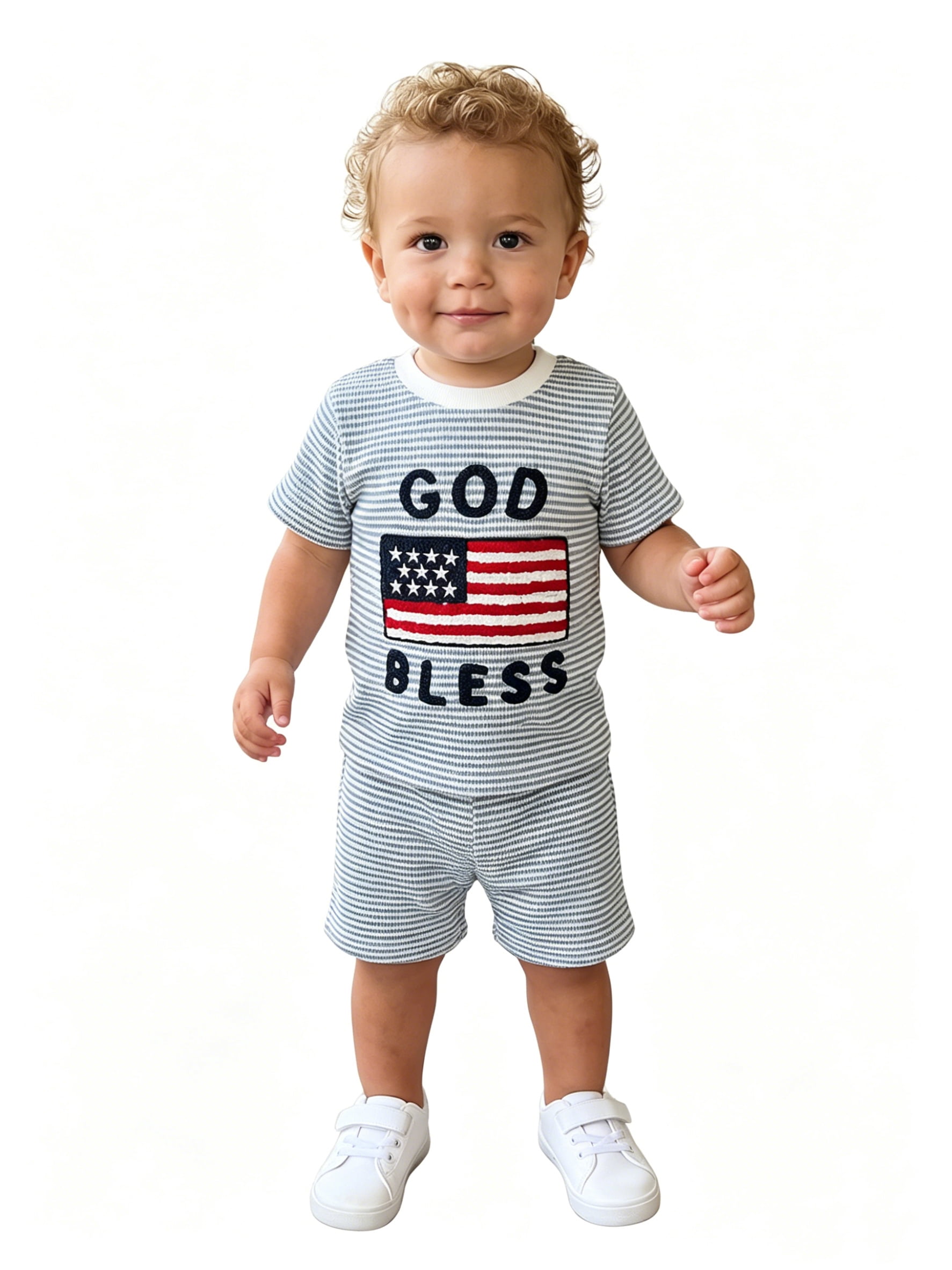 AceBaby 4th of July Clothes for Boys at 0-4Y Letter America Flag ...