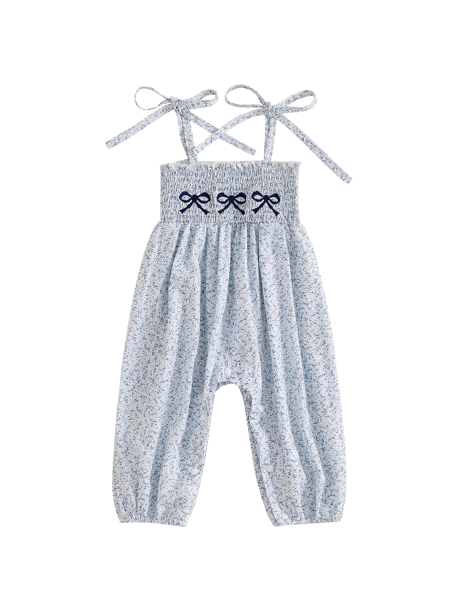 AceBaby 6M-3T Toddler Baby Girls Summer Overalls Jumpsuit Floral ...