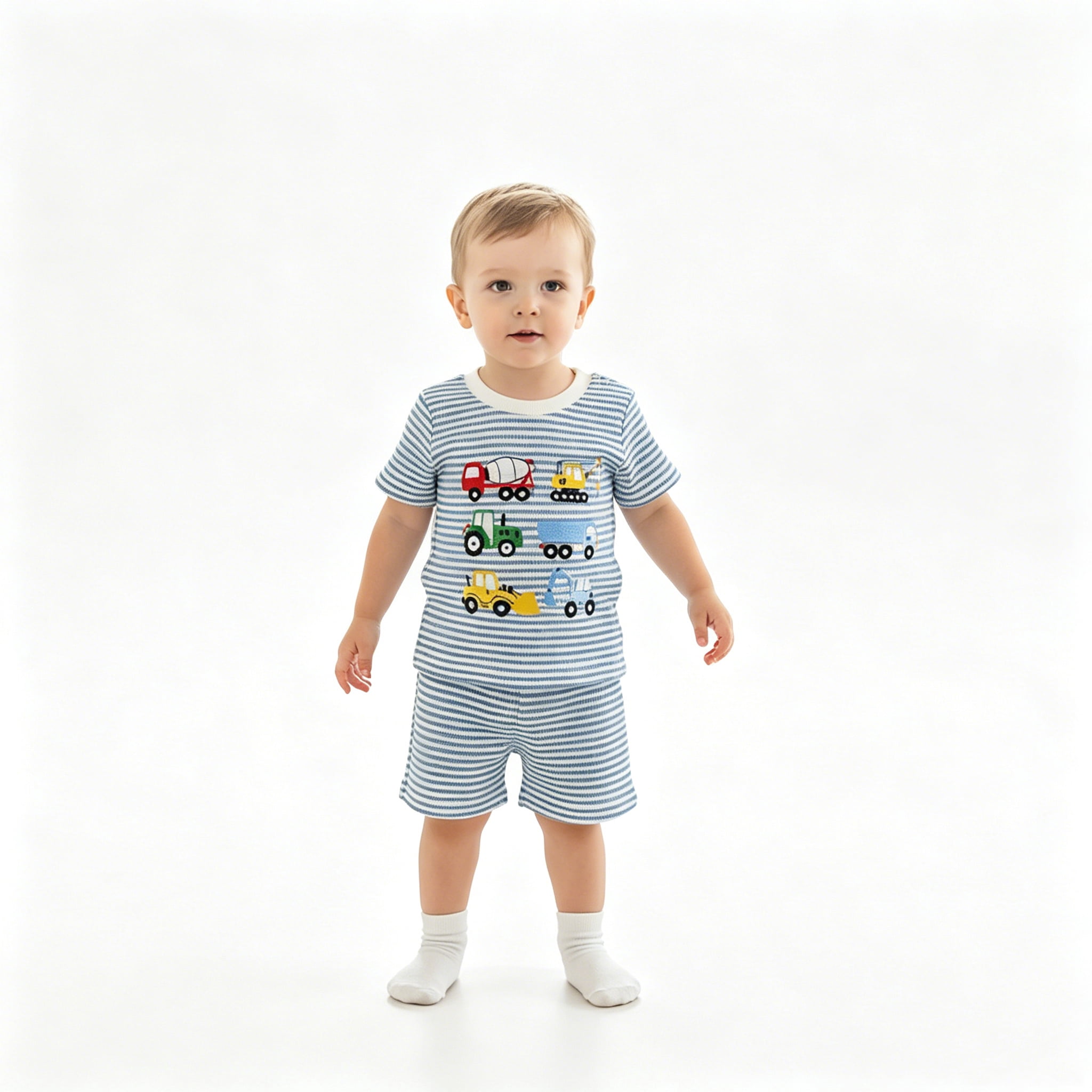 AceBaby Kids Toddler Boys Summer Waffle Outfits 6M-4Y Construction ...