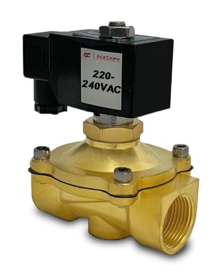 AceCrew Electromagnetic Brass Solenoid Valve 1 inch NPT thread ...
