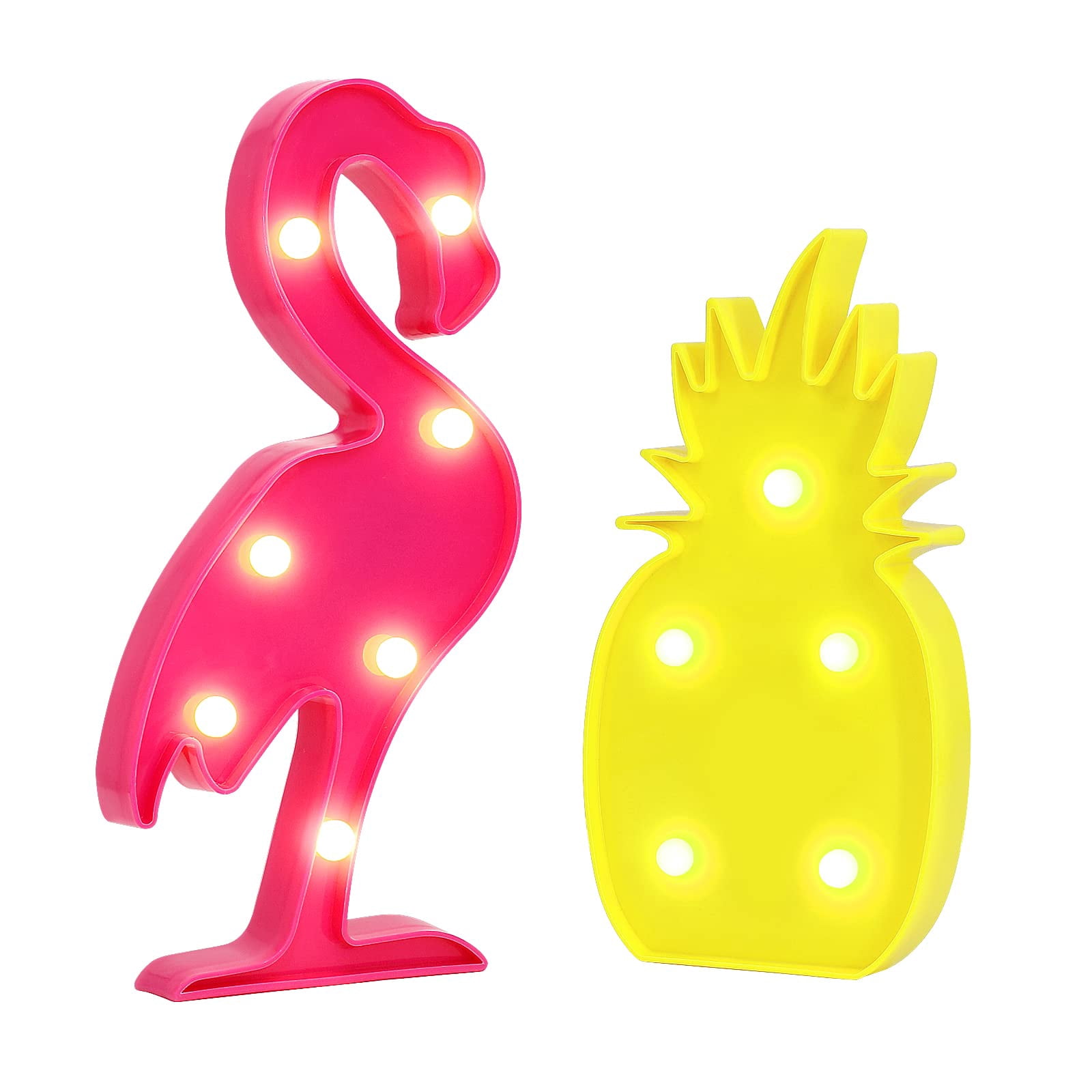 AceList Luau Party FEV6 Decorations Flamingos Pineapple Lights Tropical ...