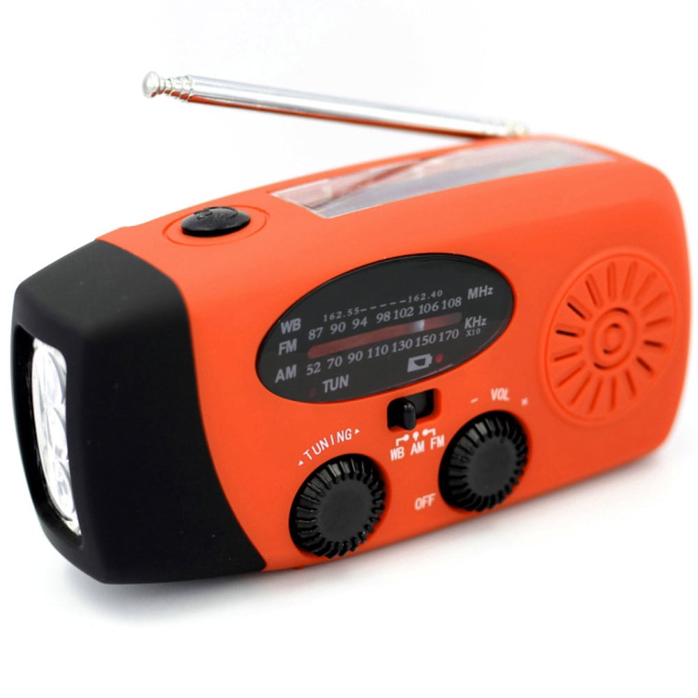 AceMonster Emergency Hand Crank Radio with LED Flashlight for Emergency ...