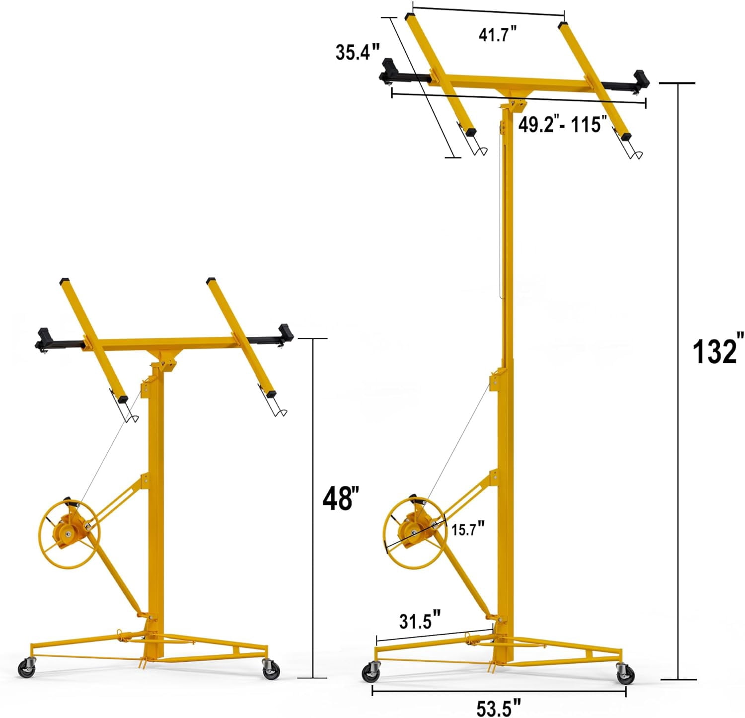 Acekid 11 FT 150LBS Drywall Lift Drywall Rolling Lifter Panel Heavy ...
