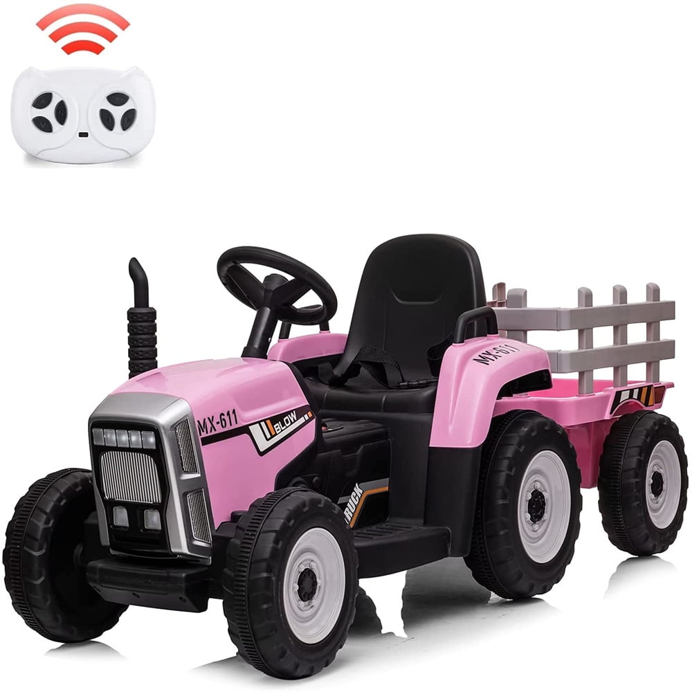 Acekid Kids Motorized 12V Ride on Tractor, Battery Operated Toy with ...
