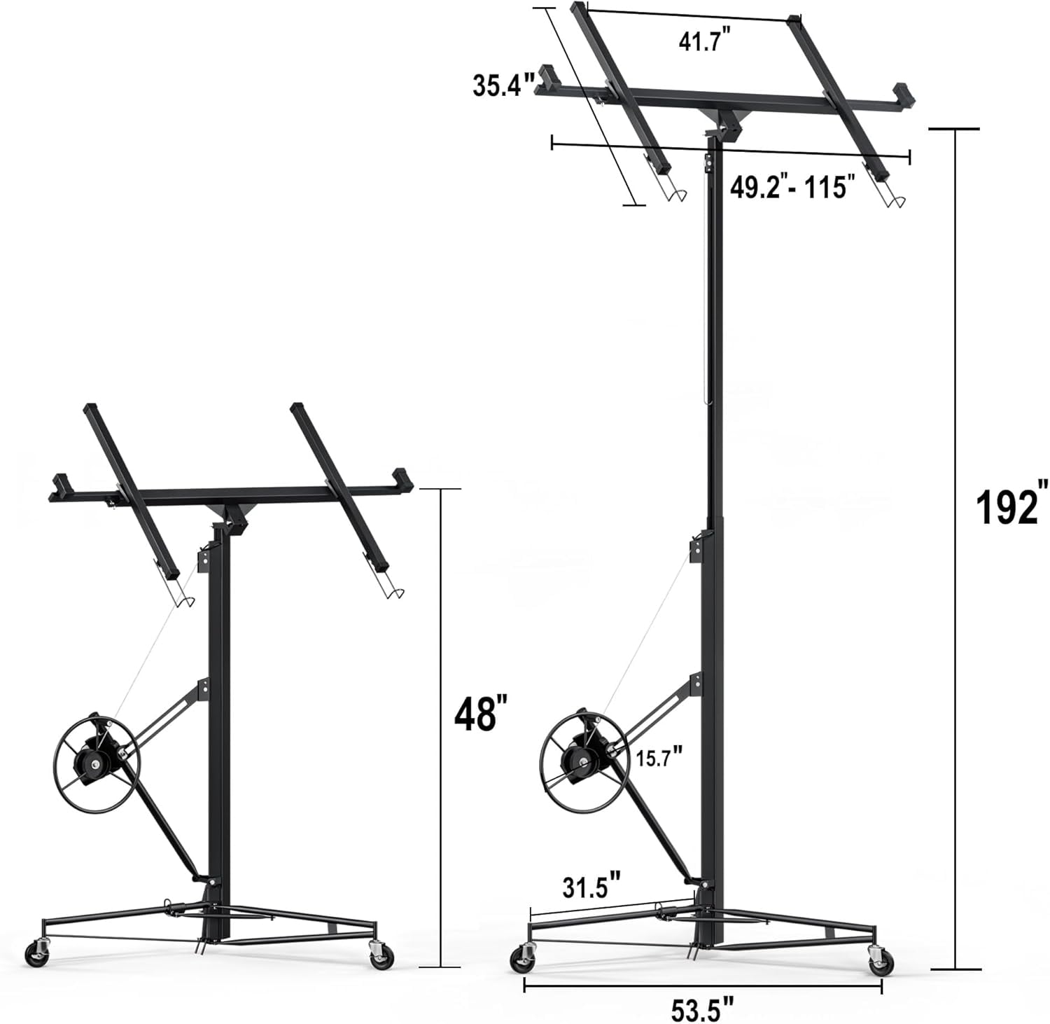 Acekid 16 Ft Drywall Lift Drywall Rolling Lifter Panel 150LBS Heavy ...