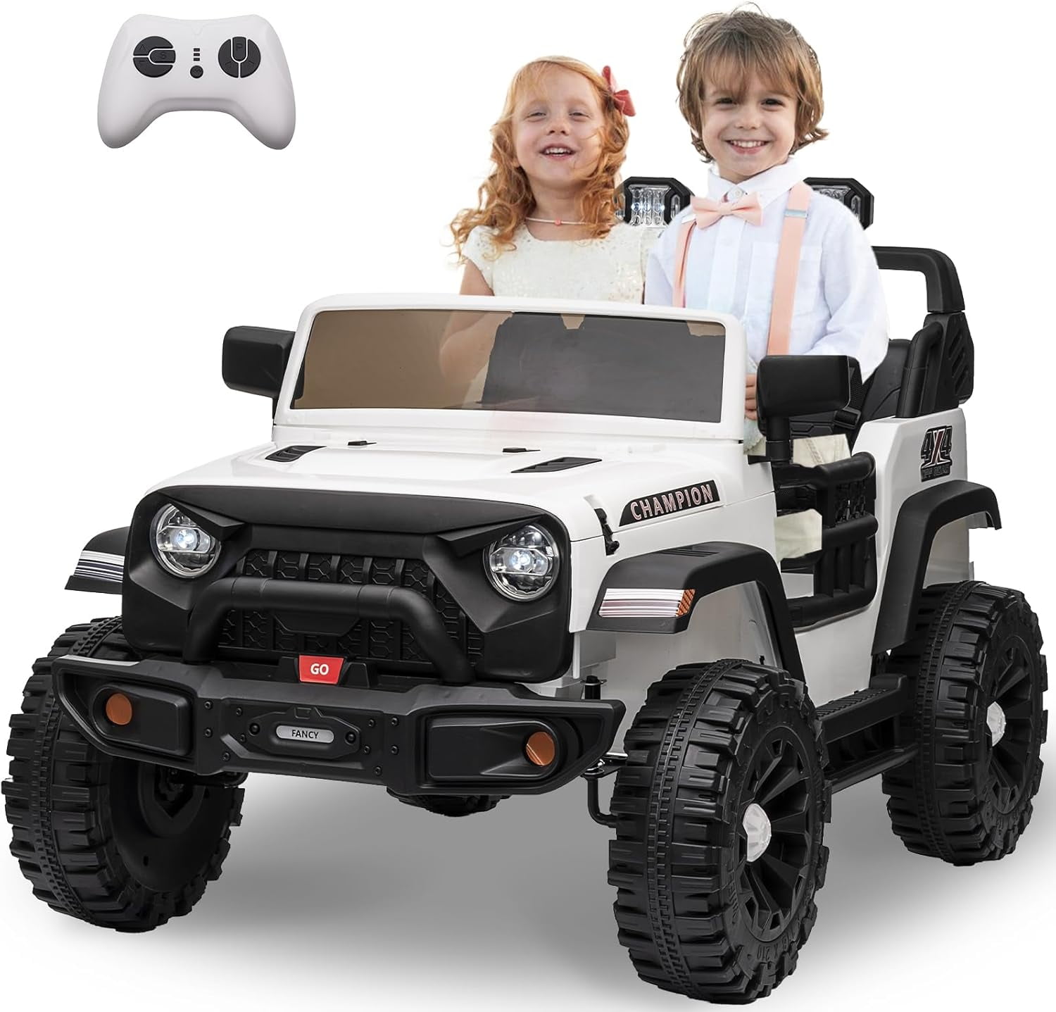 Acekid 24V 2-Seater Kids Electric Ride-On Car, 4-Wheel Suspension, 2.4G ...