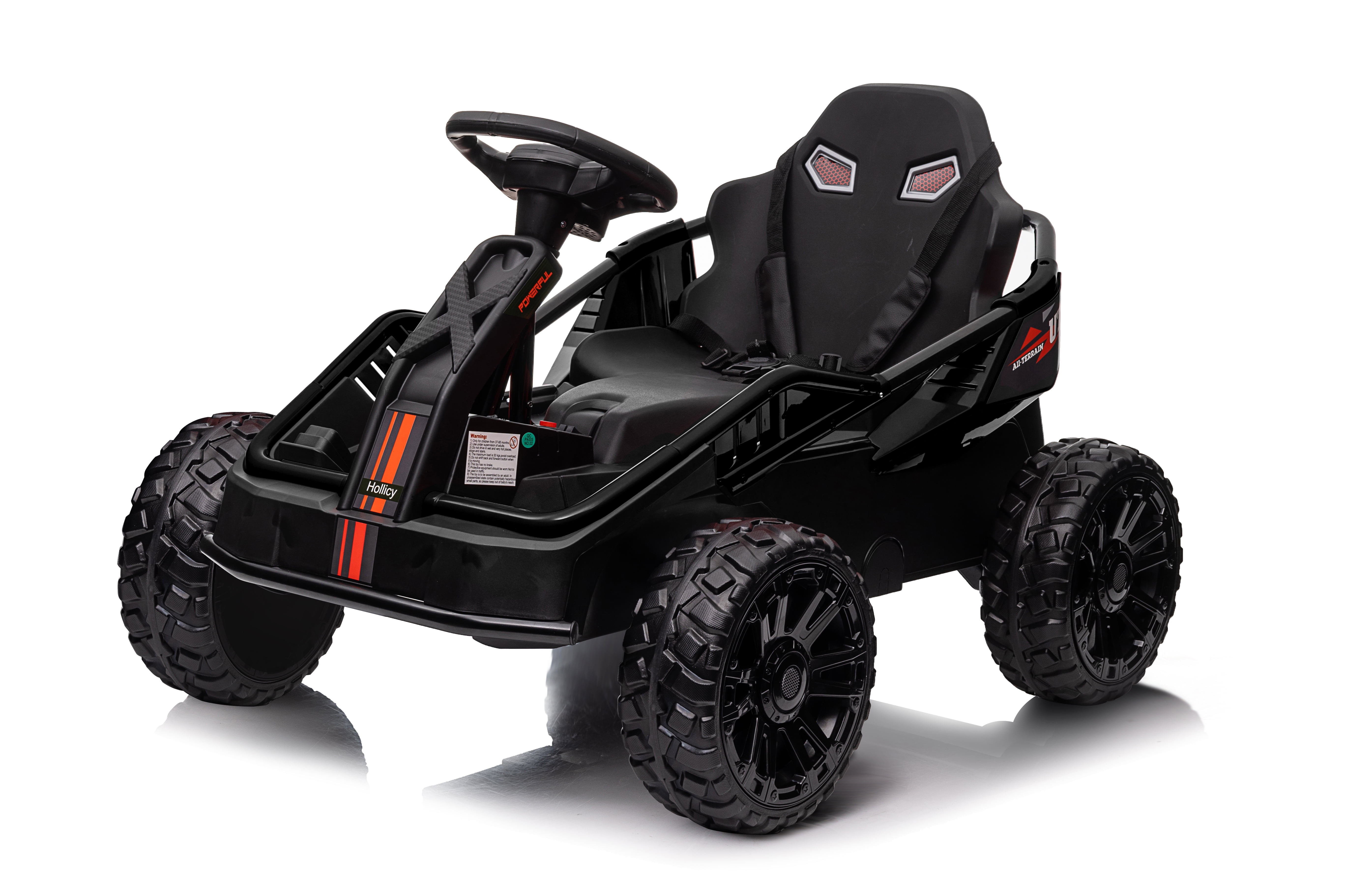 Acekid 24V Electric Four Wheeler Ride-On (Black) - 37-95 Months, High ...