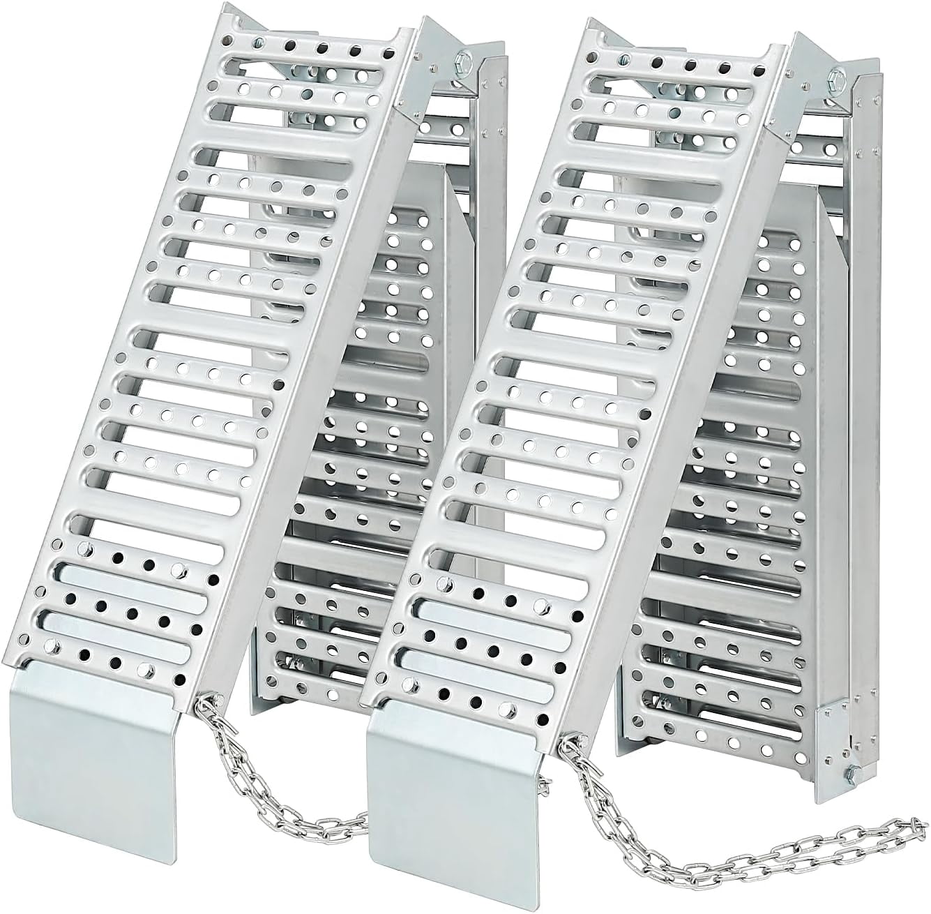 Acekid 2PC 6FT Folding Loading Ramps, 1000 lbs Capacity Metal Ramps for ...