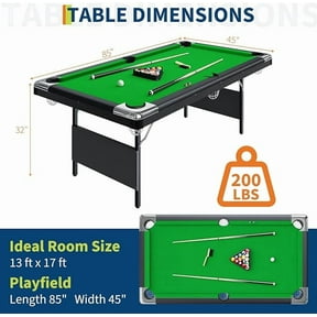 Pool Table 7 feet Convertible into Table with Benches – Rich Green ...
