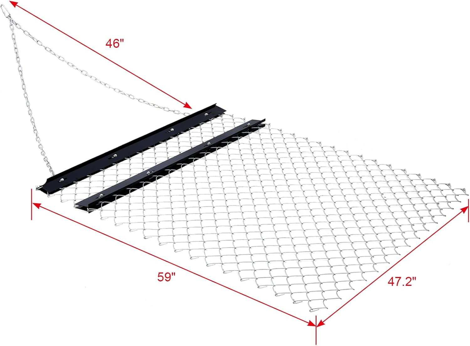 Acekid 4x5-Foot Drag Harrow, Chain Harrow for Lawn Landscape Leveling ...