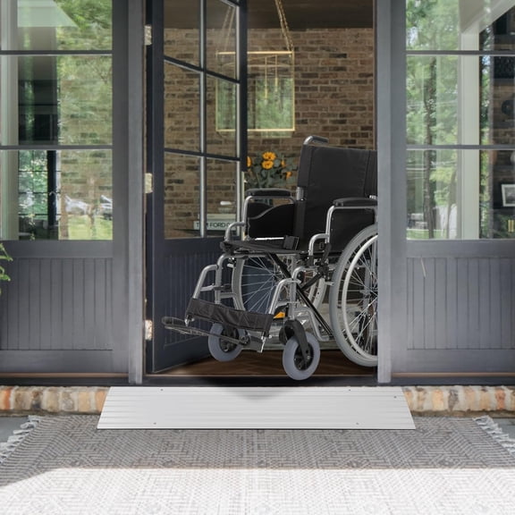 2 FT Wheelchair Ramp,Non-Slip Aluminum Folding Wheelchair Ramp,Door ...