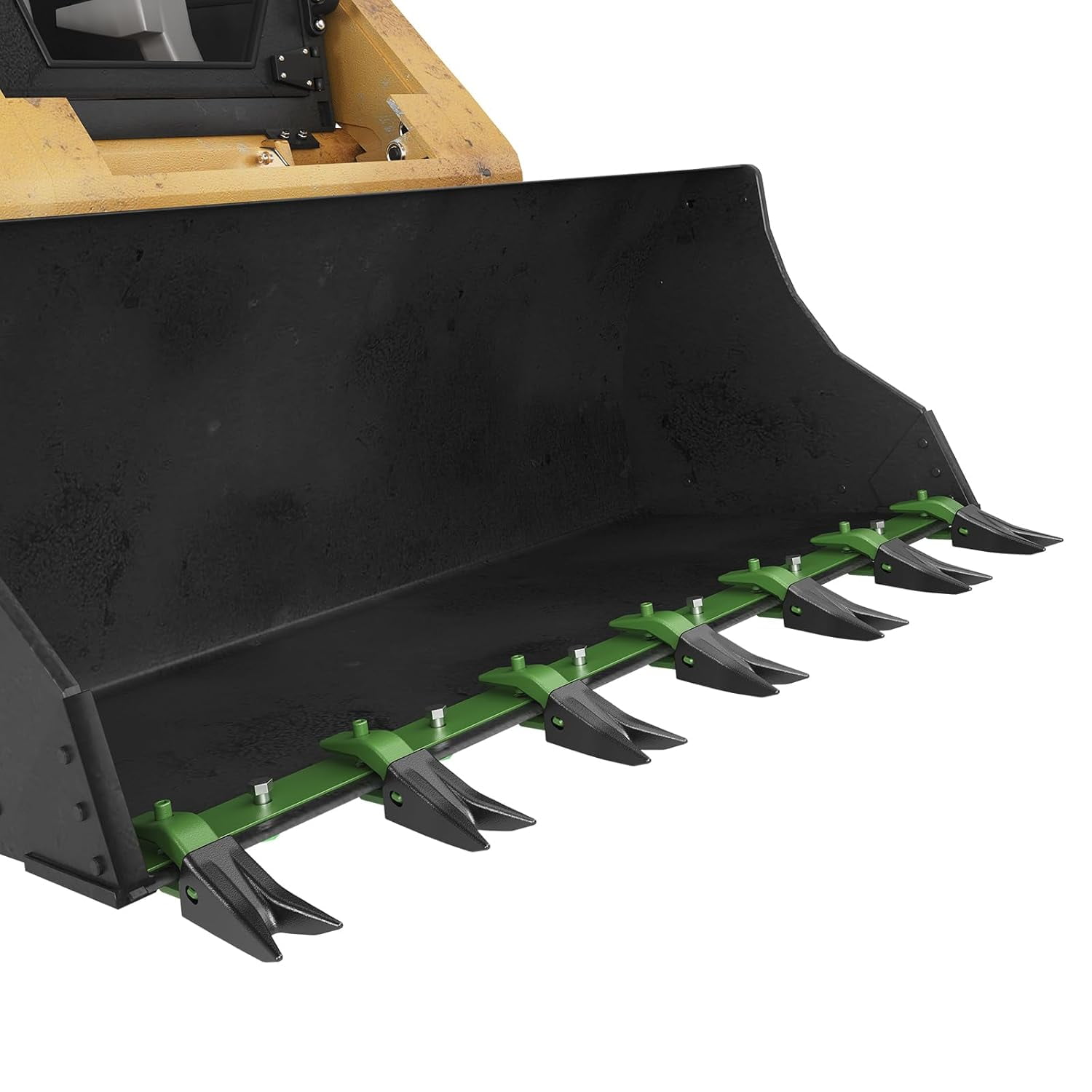 Acekid Bucket Tooth Bar for Sub-Compact Tractors, 57Inch 7 Teeth, No Drilling, Fits 1/2Inch ...