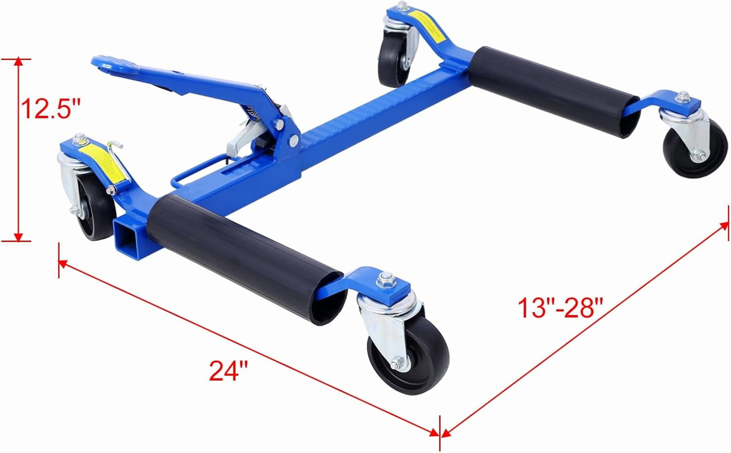 Acekid Car Wheel Dolly with Hydraulic Tire Jack, Heavy Duty Ratcheting ...