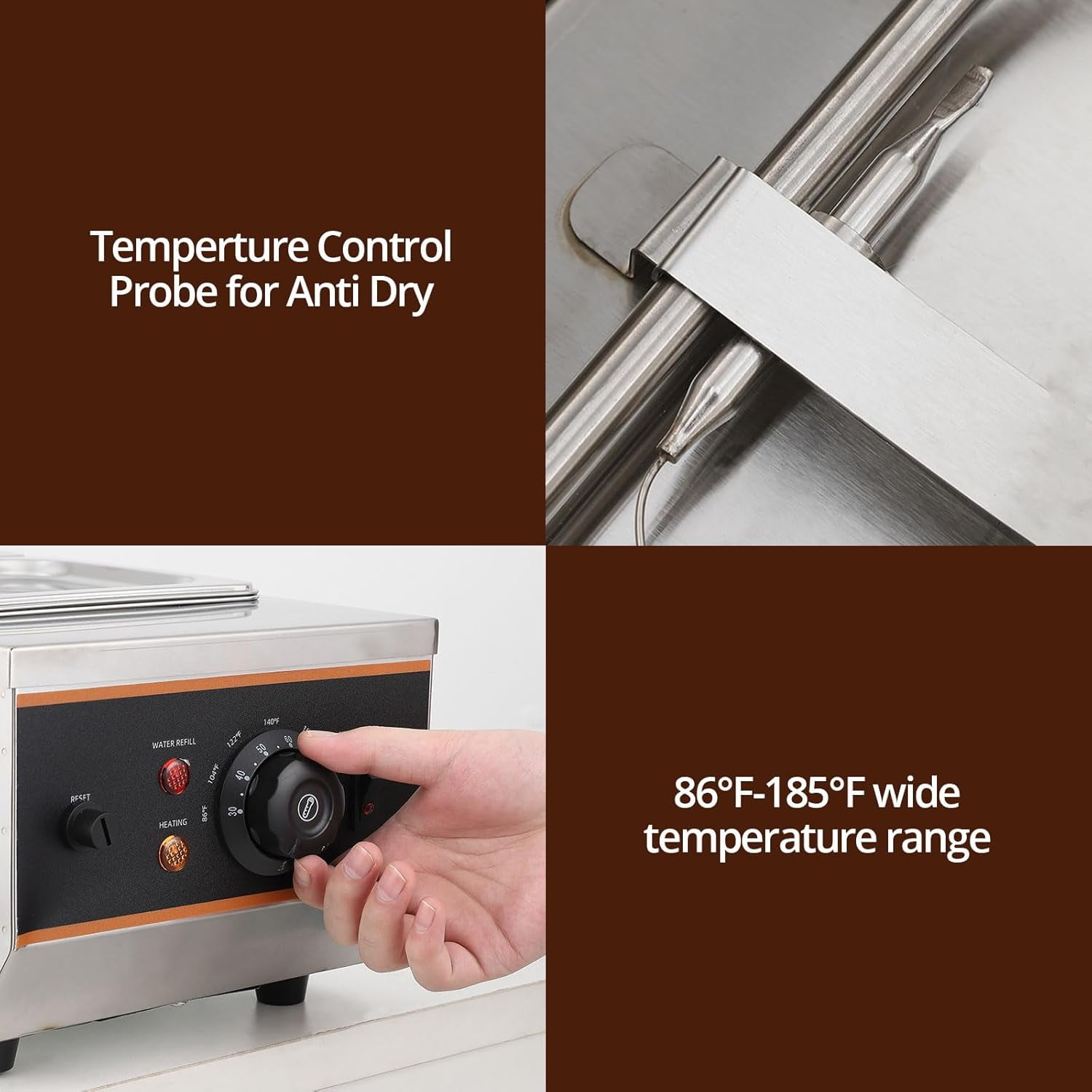 Acekid Chocolate Tempering Machine 1.5L 3-Tank Melting Pot Temp Control ...