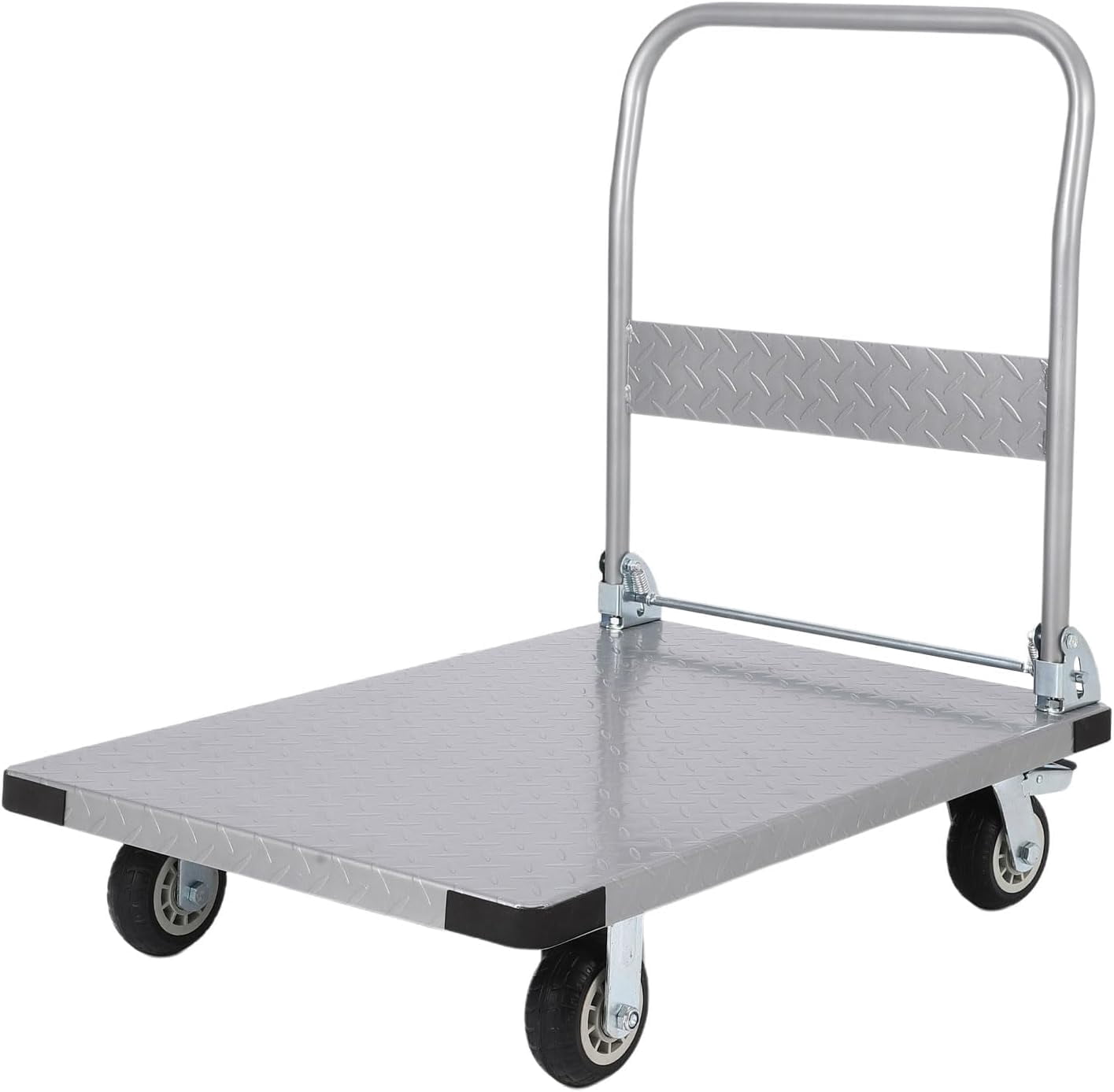 Acekid Foldable Platform Truck 2000 Lbs Capacity Steel Flat Push Dolly ...