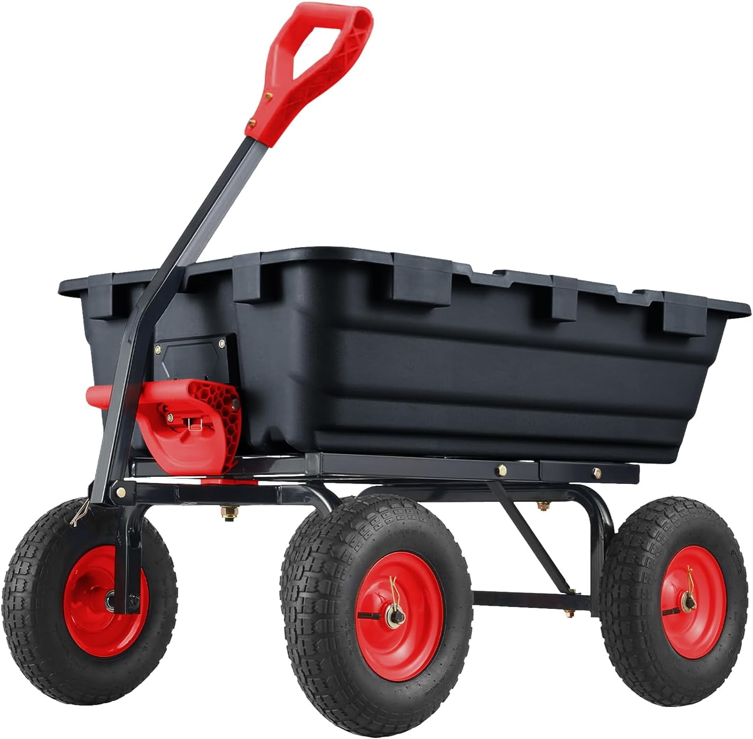 Acekid Garden Dump Cart,Heavy Duty Dump Cart 800LB - Poly Utility Cart ...