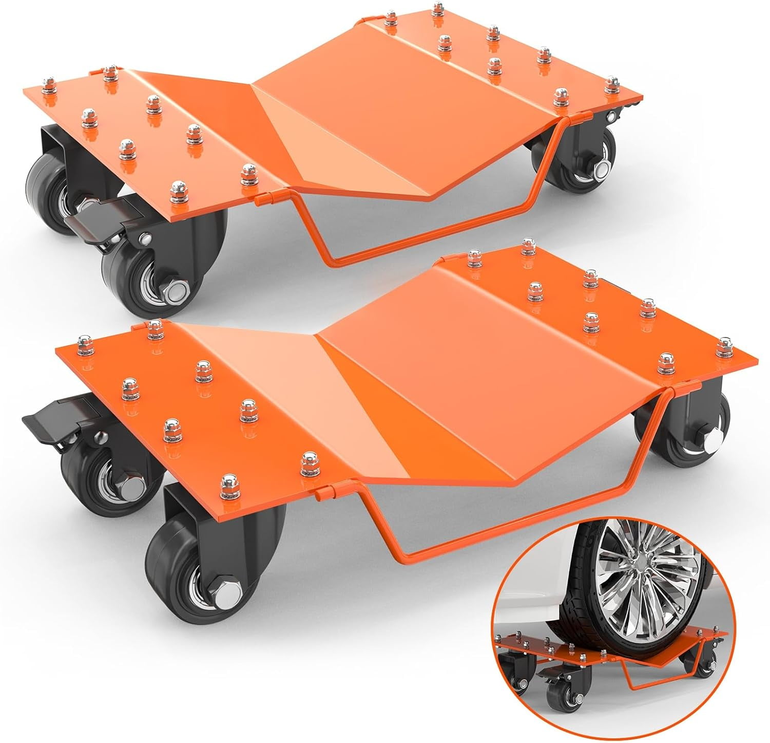 Acekid Heavy Duty Car Wheel Dolly Set – 4000LBS Car Moving Dolly, Set ...