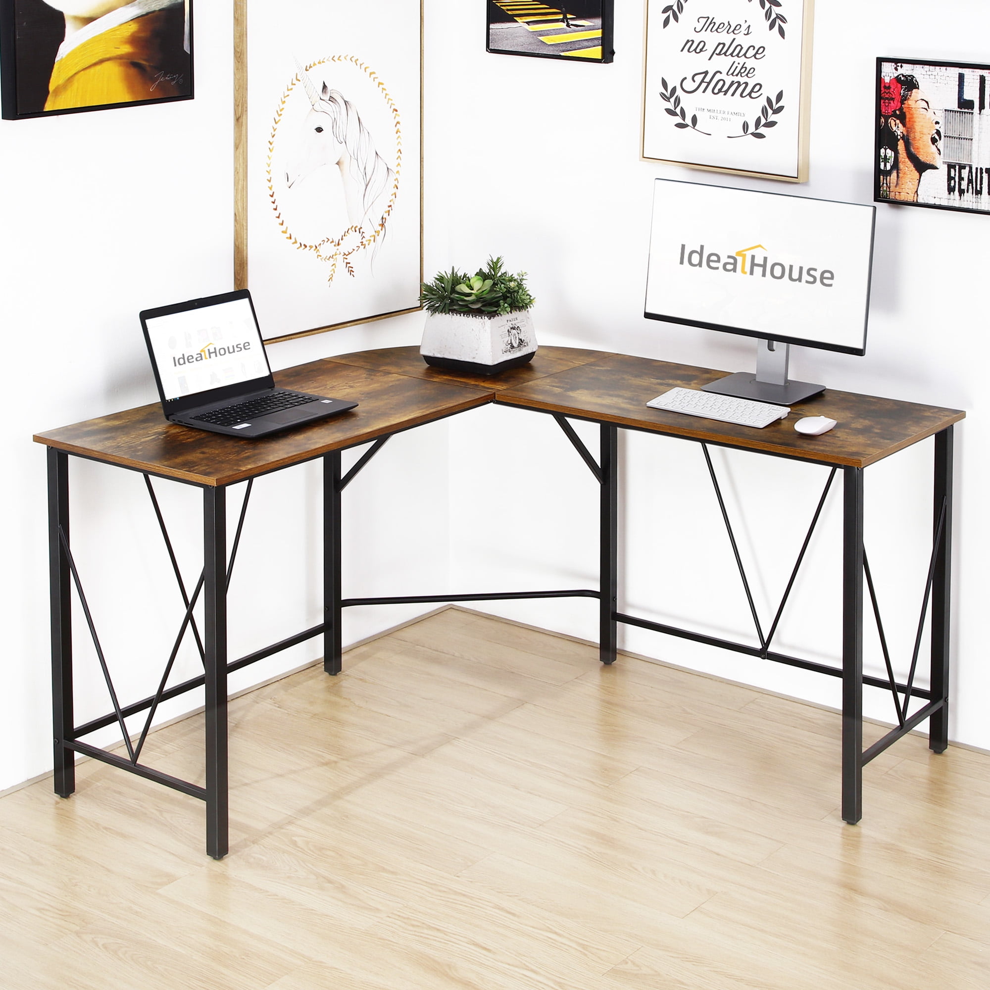 Acekid L Shaped Computer Desk, Home Office Desk Corner Desk - Walmart.com