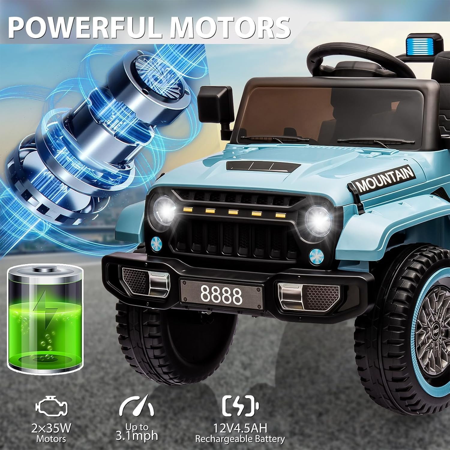 Acekid Ride On Truck Car 12V Battery Powered Electric Vehicle Toy ...