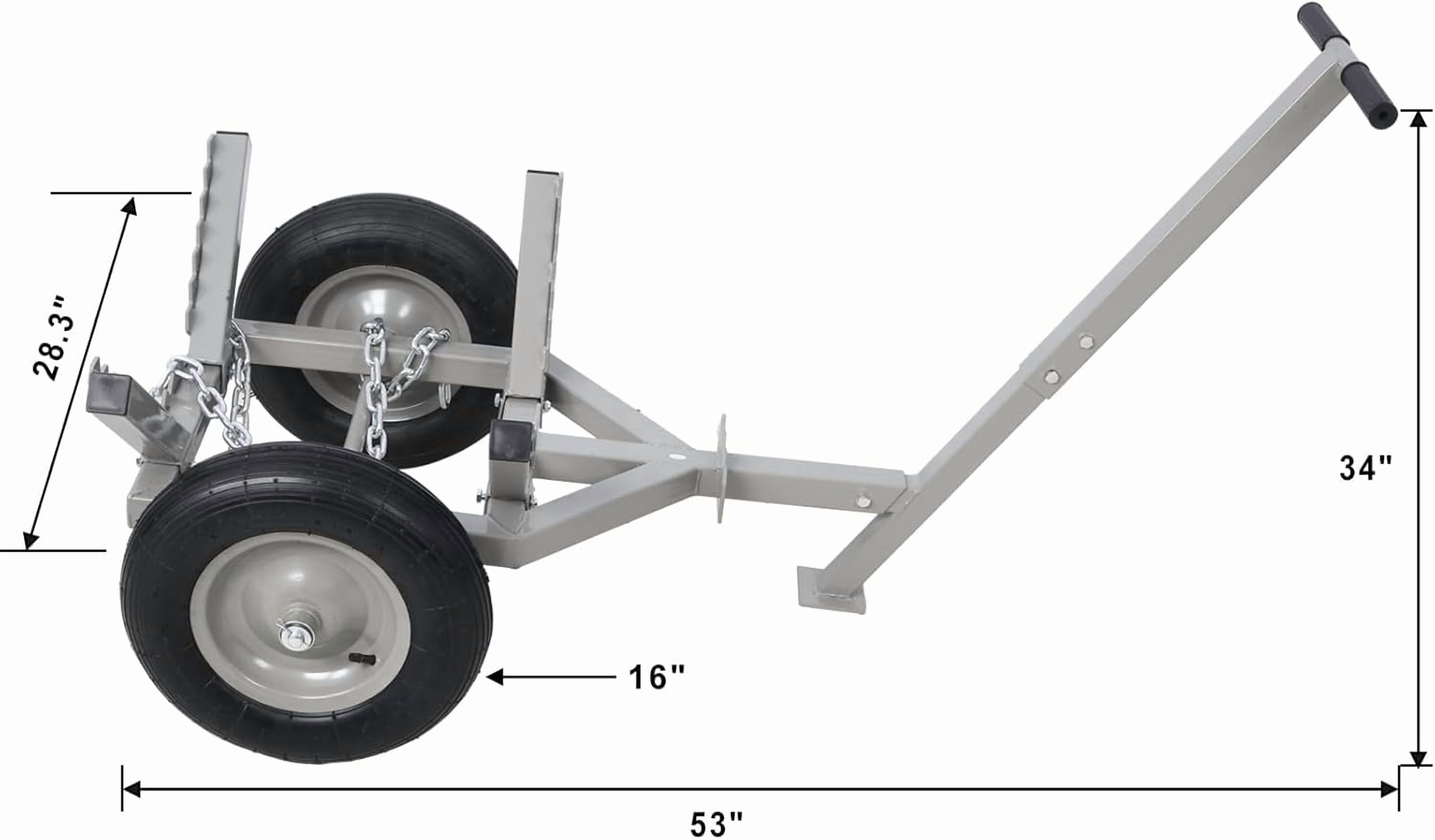 Acekid Skate Towing Attachment 440lbs Heavy-Duty Steel 2 Wheel Dolly ...