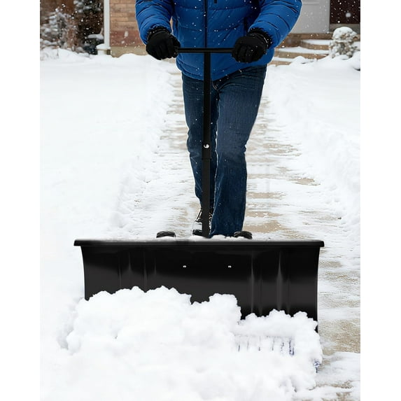 Acekid Steel Snow Plow 36In Heavy-Duty Height Adjustable Handle All ...