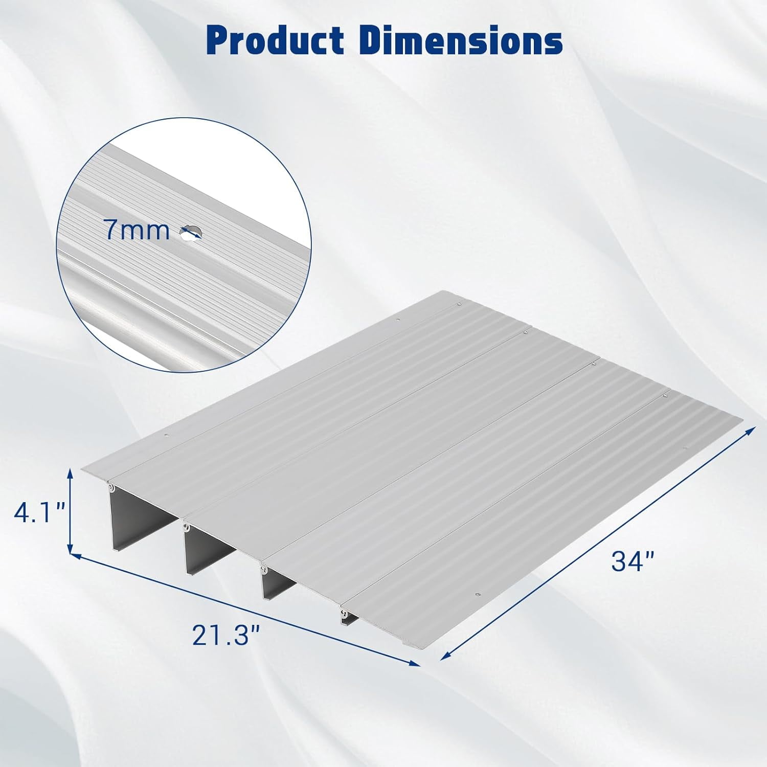 Acekid Threshold Ramps for Doorways, Door Threshold Ramp 4" Rise ...