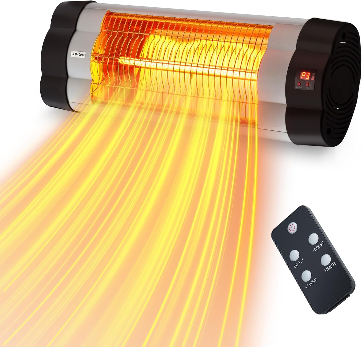 Acekid Wall-Mount Outdoor Patio Heater - 1500W Garden Heater with ...
