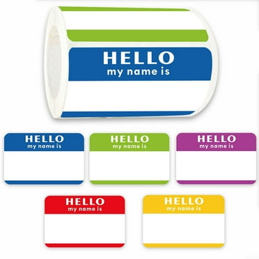 Name Badge Labels 2X3inch Hello My Name is Stickers Self Adhesive Name ...