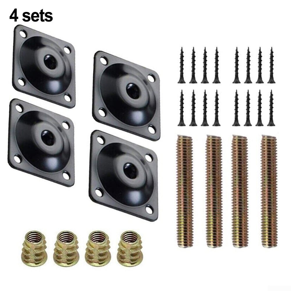 Aceovo 4Pcs/Set Furniture Leg Mounting Plates Sofa Leg Attachment ...