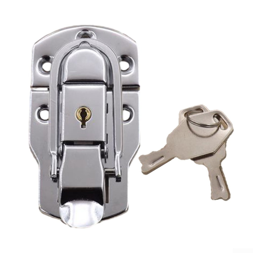 Aceovo Metal Toggle Latch Hasp Buckle Lock With 2 Keys Boxes Cabinets ...