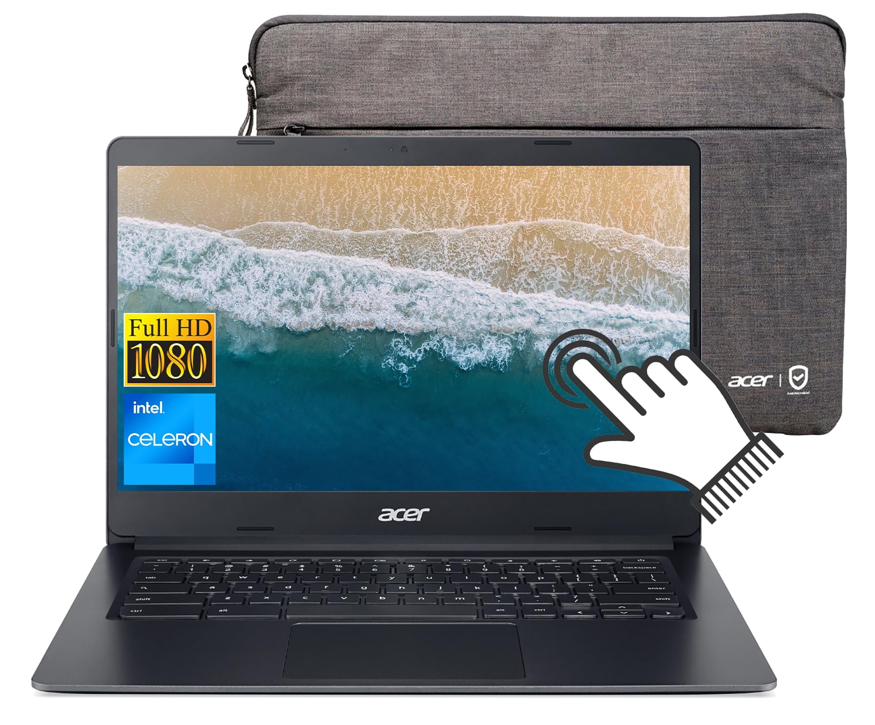 Acer 14"" FHD Touchscreen Chromebook Laptop, Dual-Core Intel Celeron ...