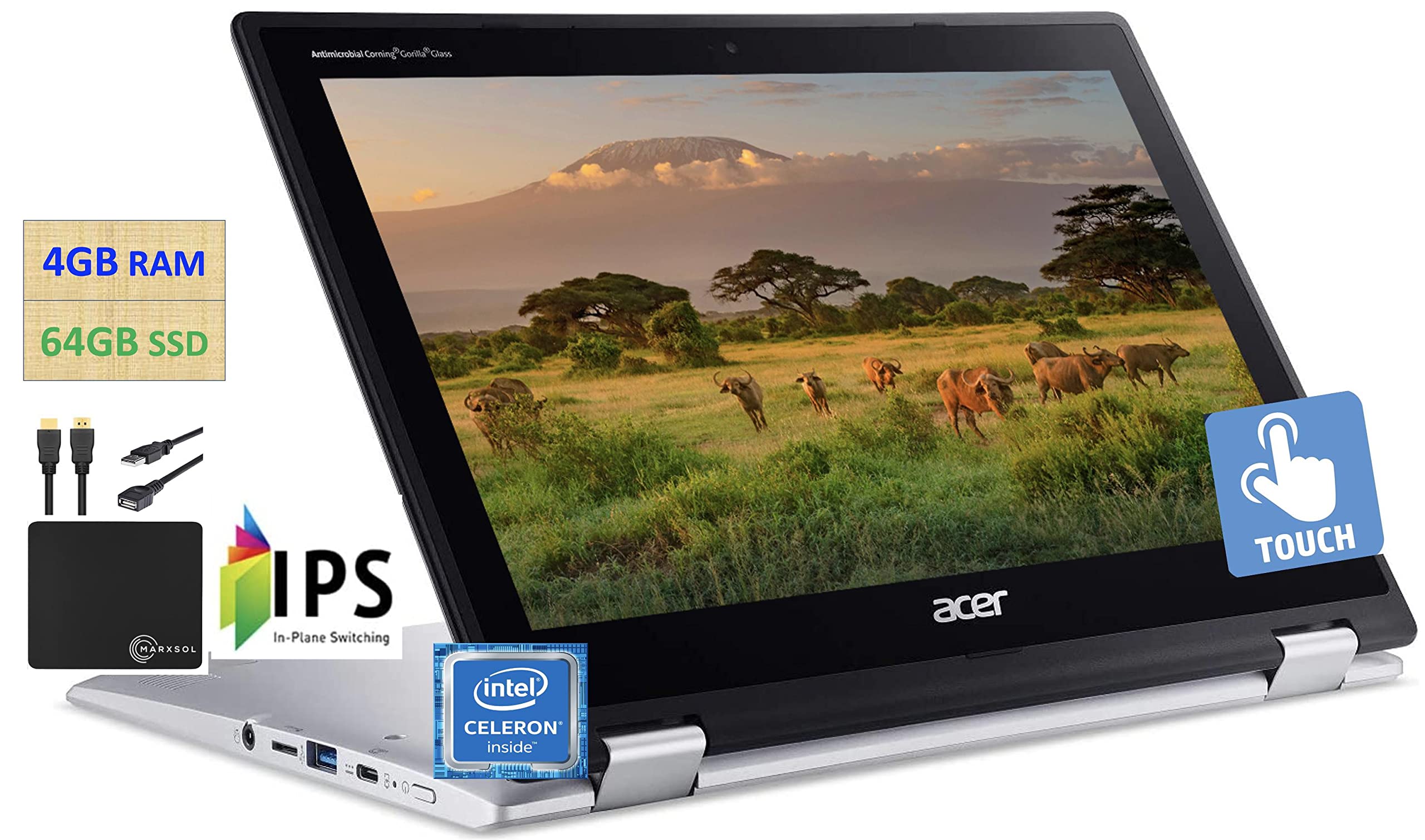 acer 2022 Newest X360 Chromebook Spin 2-in-1 Convertible Laptop Student ...