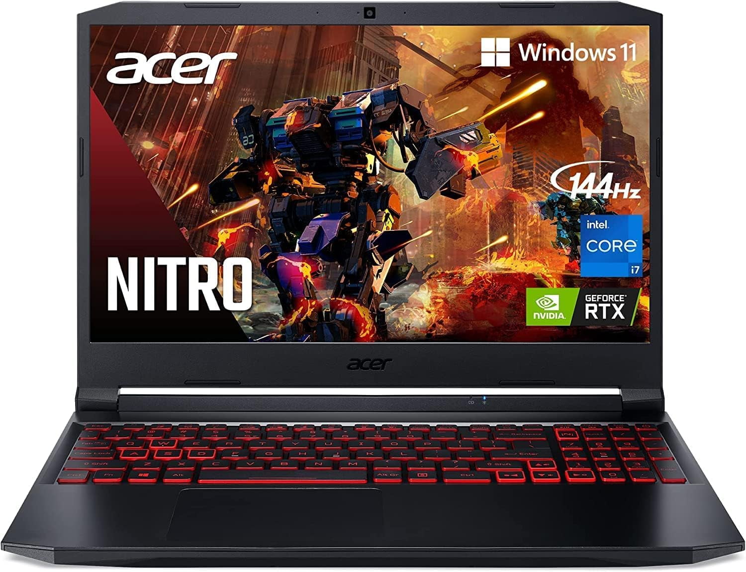 Acer 2023 Newest Nitro 5 Gaming Laptop, 15.6" 144Hz Display, Intel Core i7-11800H Processor ...
