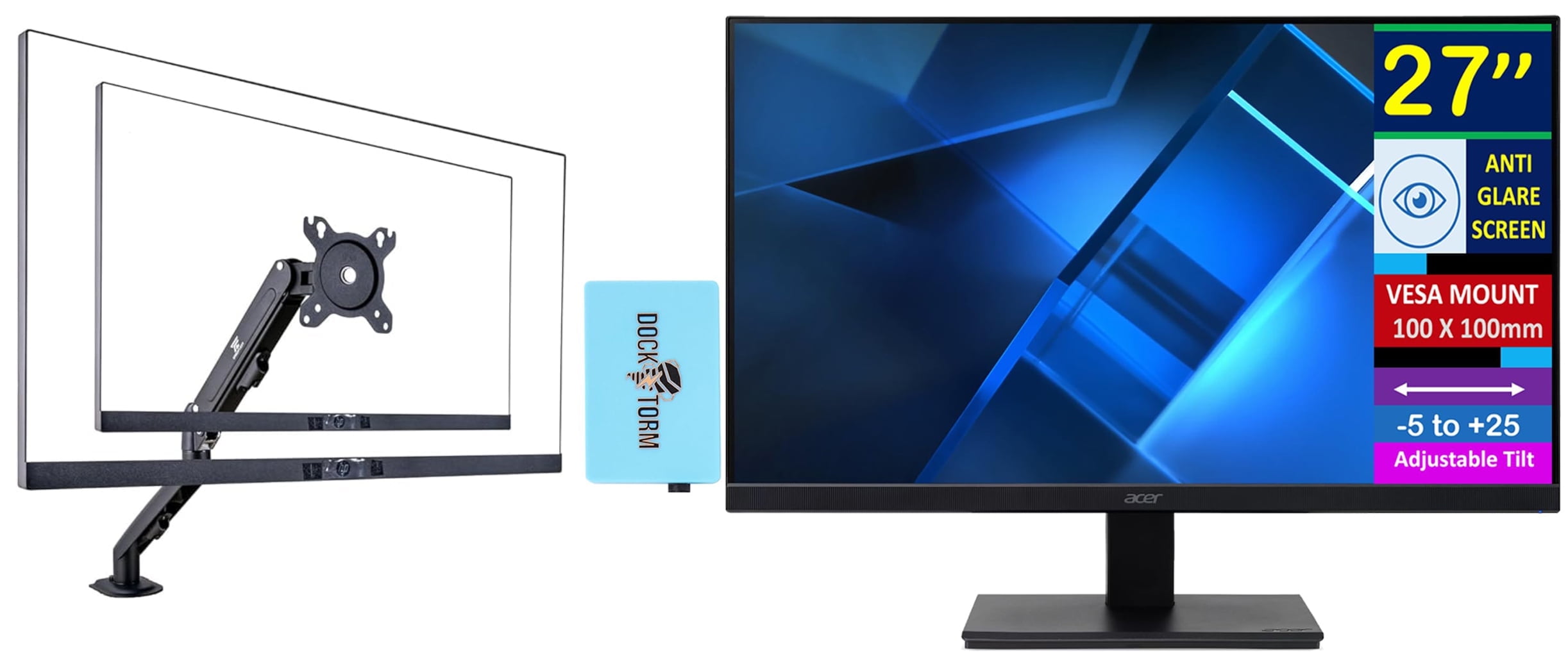 Acer 27" FHD IPS AMD FreeSync Monitor with 4ms Response Time, VESA ...