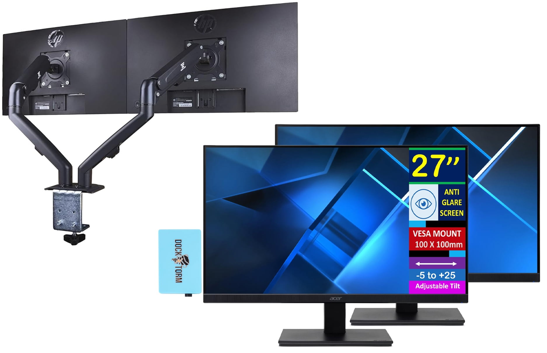 Acer 27" FHD IPS AMD FreeSync Monitor with 4ms Response Time, Built-In ...