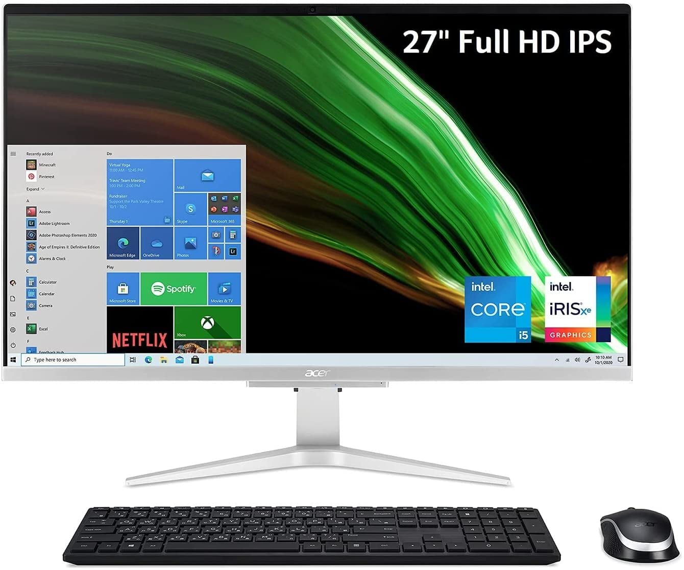 Acer 27-inch FHD(1920x1080) All-in-One Desktop (2023 New) | Intel 10 ...