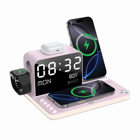 Acer 7 in 1 Wireless Charging Station with LED Night Light, Bluetooth ...