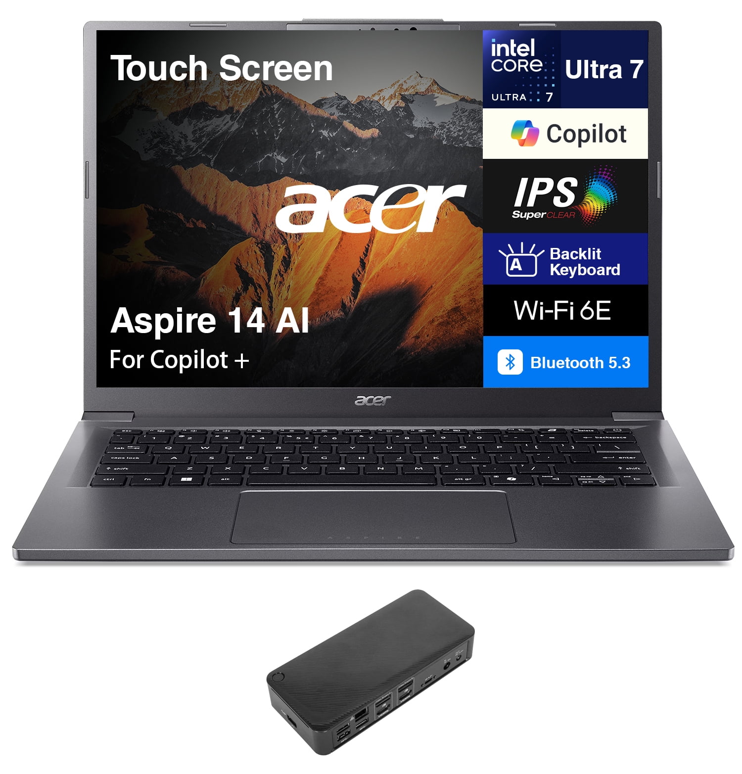 Acer Aspire 14 AI Copilot + Laptop 14.0in WUXGA (Intel Ultra 7-258V ...