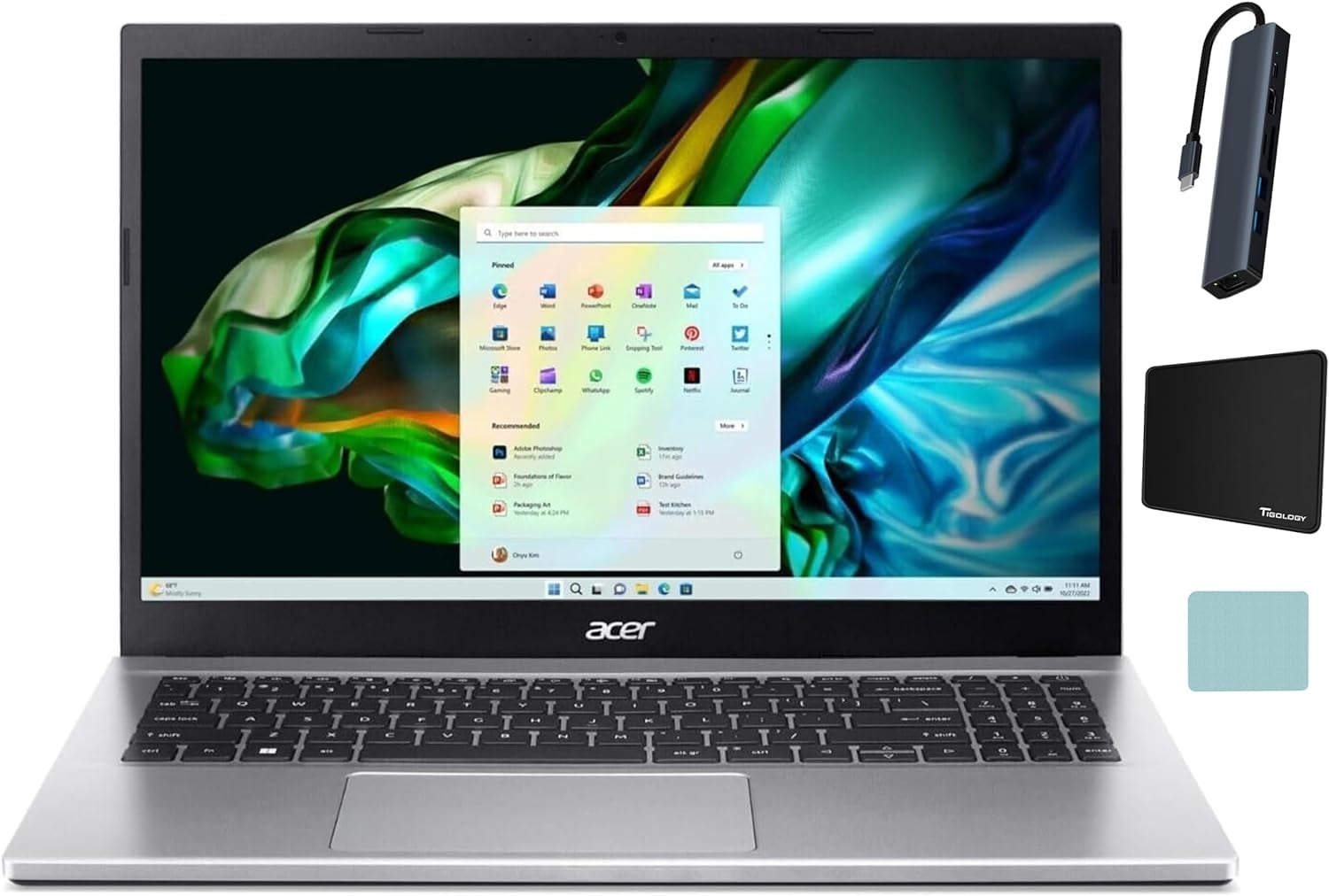 Acer Aspire 3 15 Laptop, 15.6’’ FHD Display, AMD Ryzen 7 5700U, 16GB ...