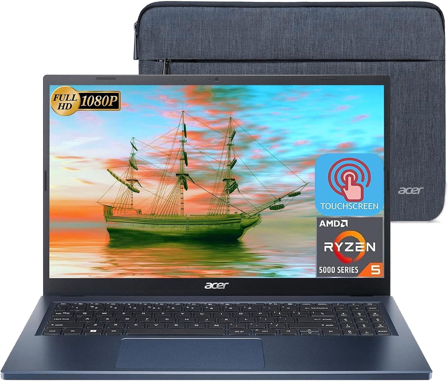 Acer Aspire 3 Laptop, 15.6” FHD IPS Touchscreen Display, AMD Ryzen 5 ...