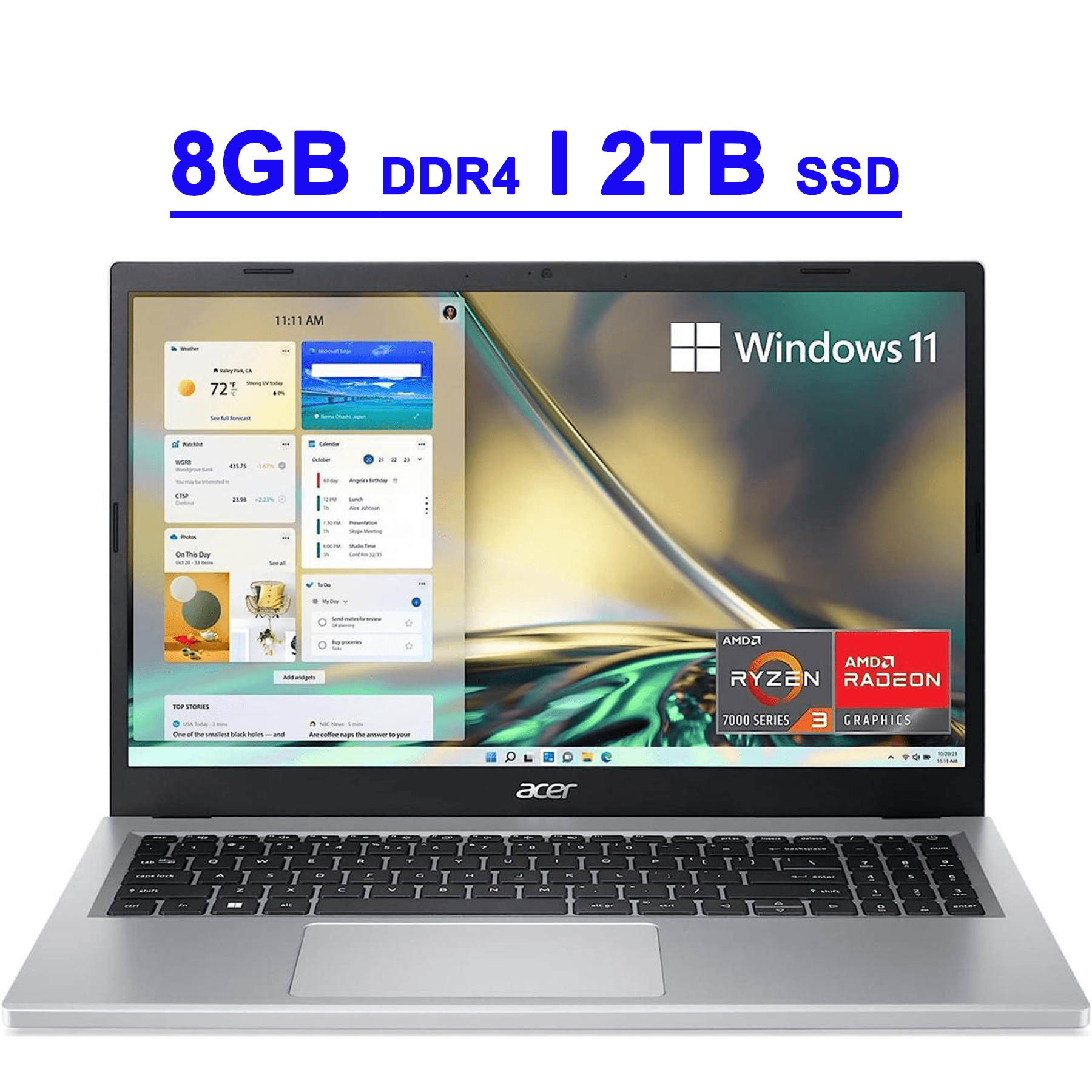 Acer Aspire 3 Premium Thin and Light Business Laptop Computer 15.6" FHD ...