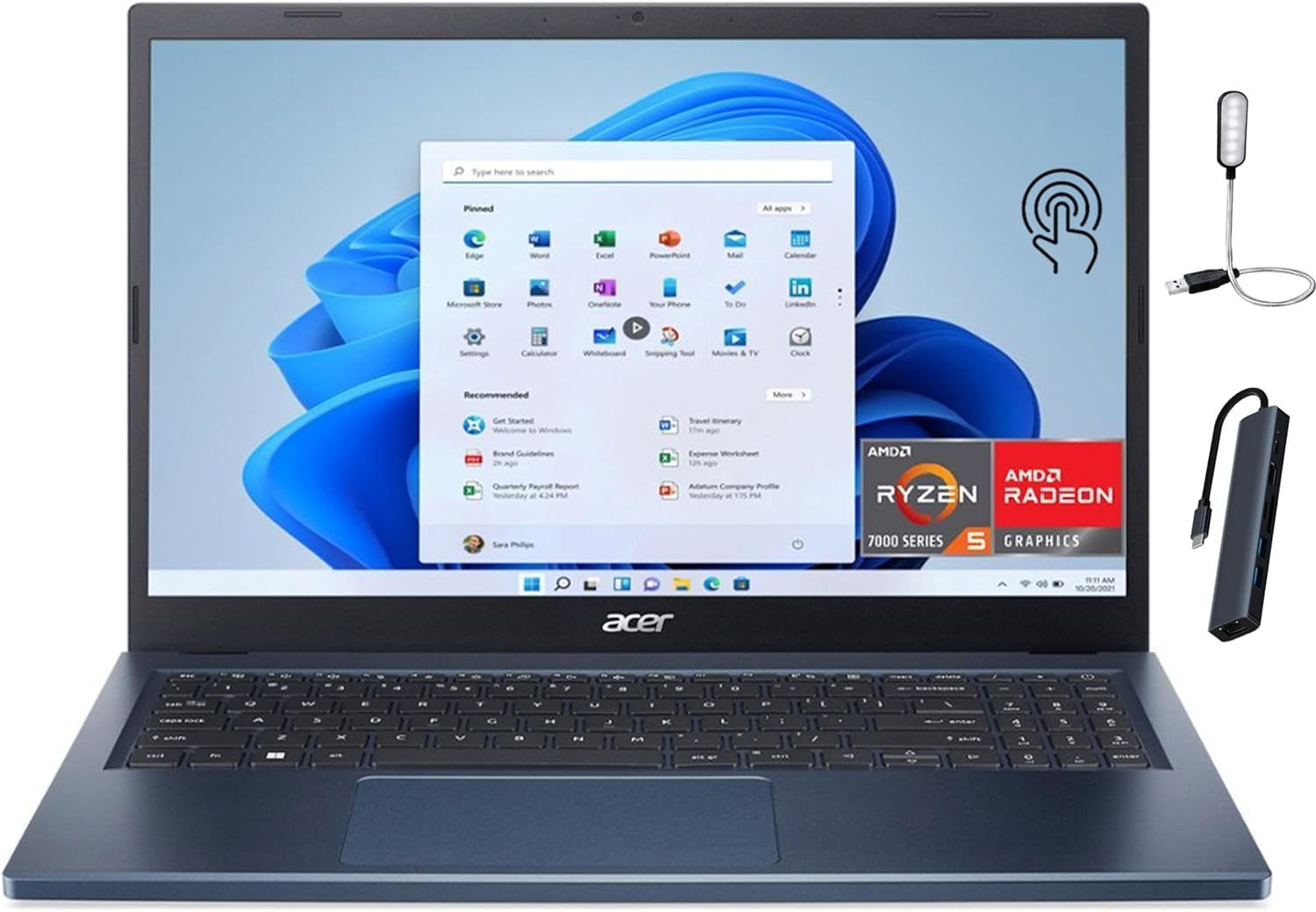Acer Aspire 3 Thin & Light Laptop, 15.6" FHD IPS Touch Display, AMD ...