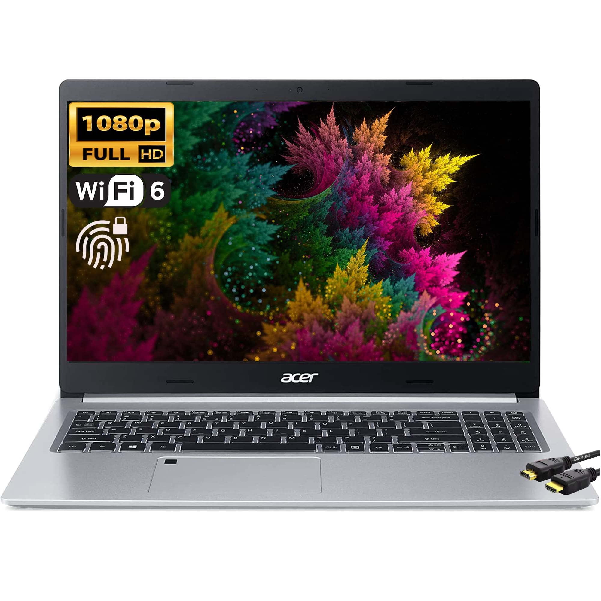 Acer Aspire 5 Slim Laptop, 15.6" Full HD IPS Display, 4-Core AMD Ryzen ...