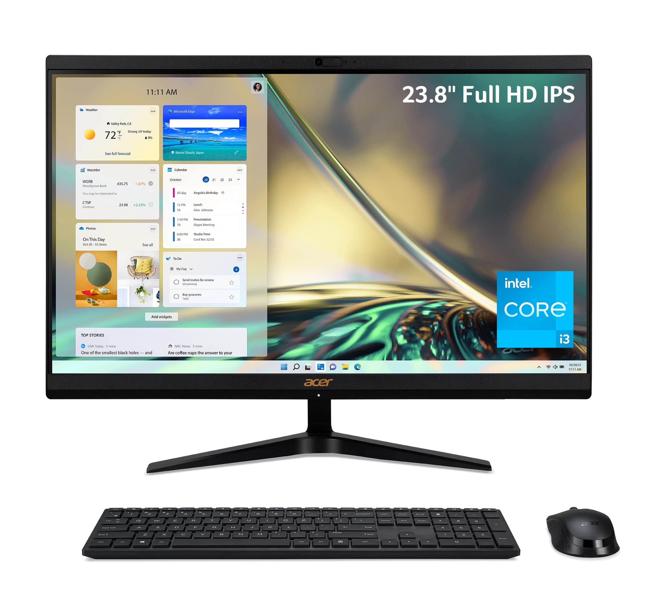 Acer Aspire C24-1700-UA91 AIO Desktop | 23.8" Full HD IPS Display ...