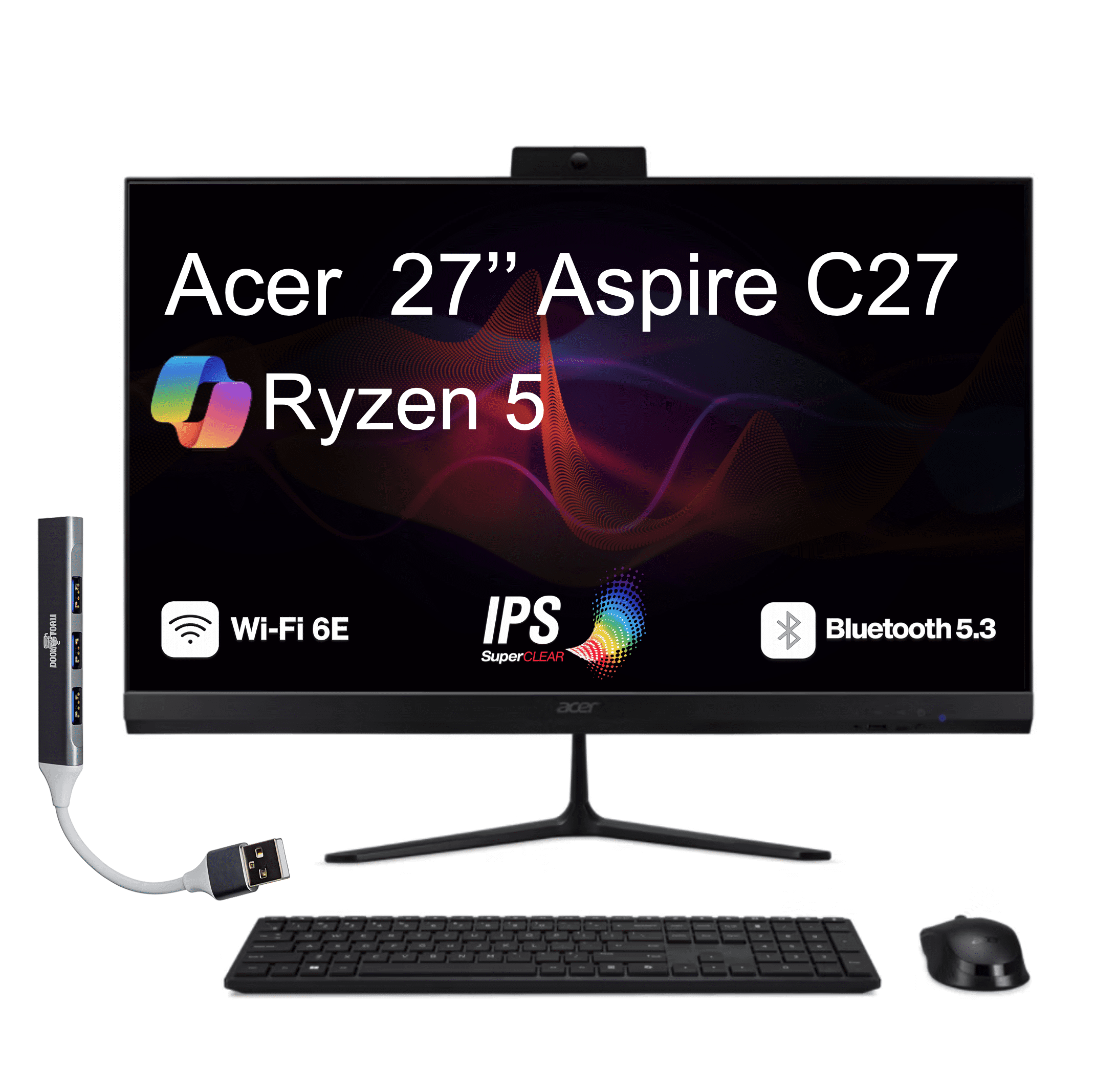 Acer Aspire C27 Professional All-in-One 27in IPS FHD Display (AMD Ryzen ...