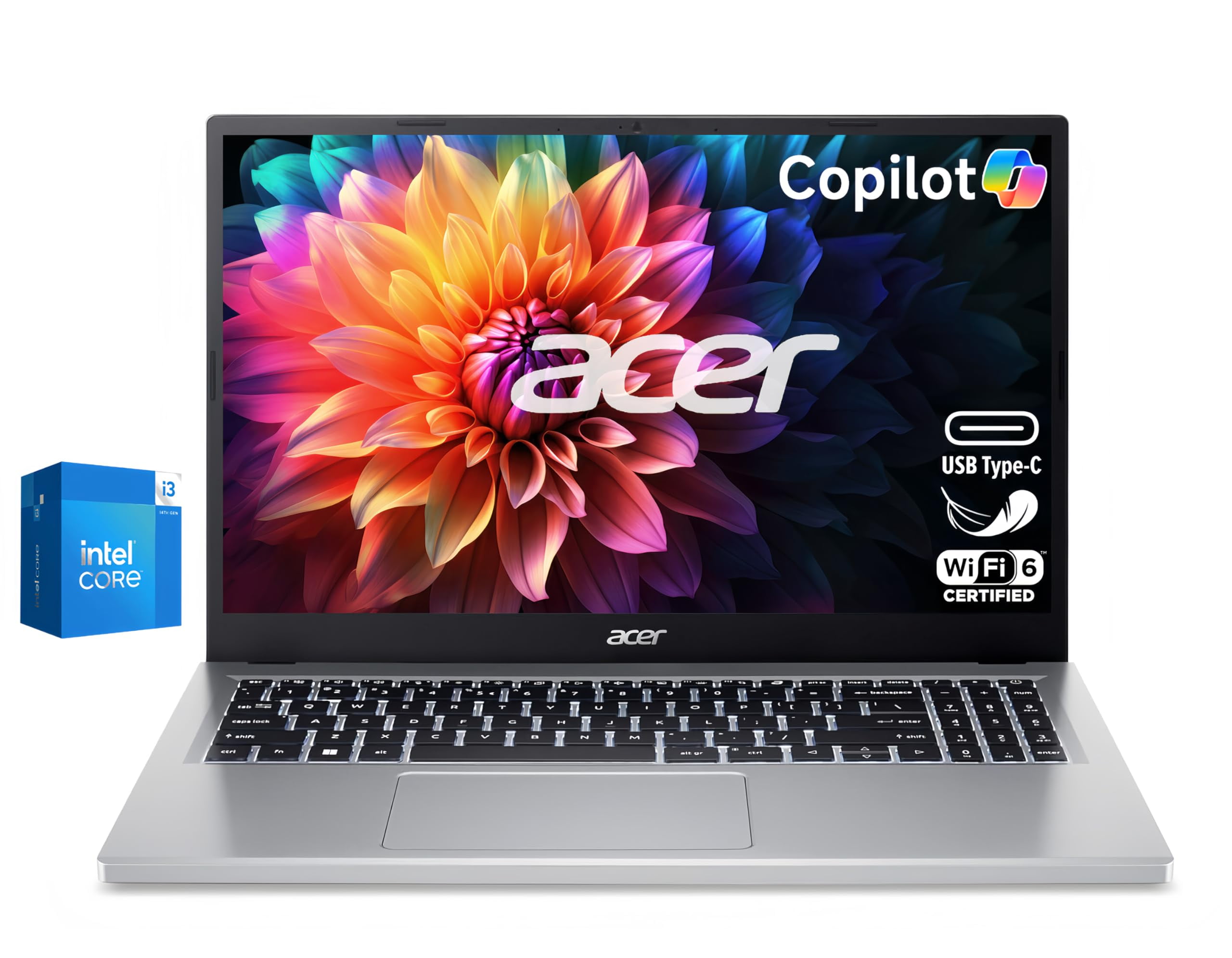Acer Aspire Go 15.6" FHD Copilot+ AI Laptop - Intel Core i3-N305-8GB ...