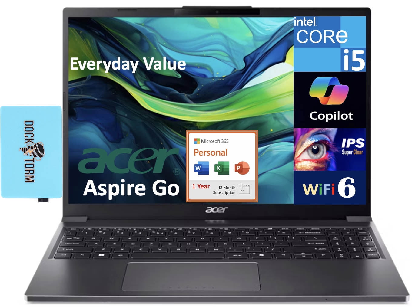 Acer Aspire Go Everyday Value Laptop 15.3in IPS WUXGA Display (Intel i5 ...