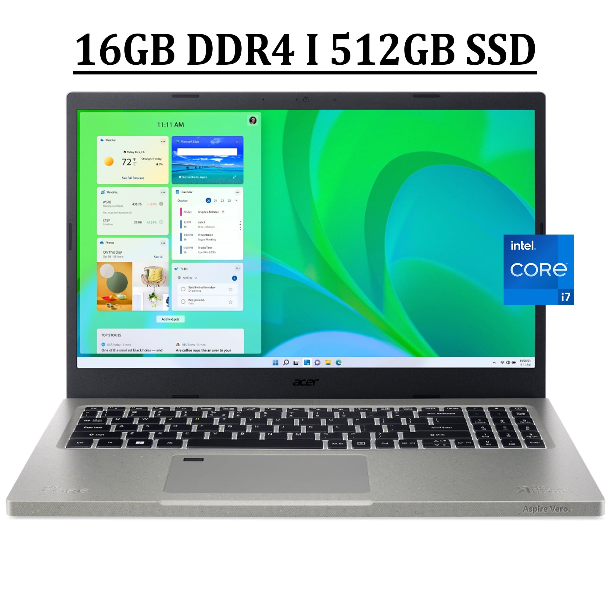 Acer Aspire Vero 15 Business Laptop 15.6" FHD IPS Display 11th Gen ...